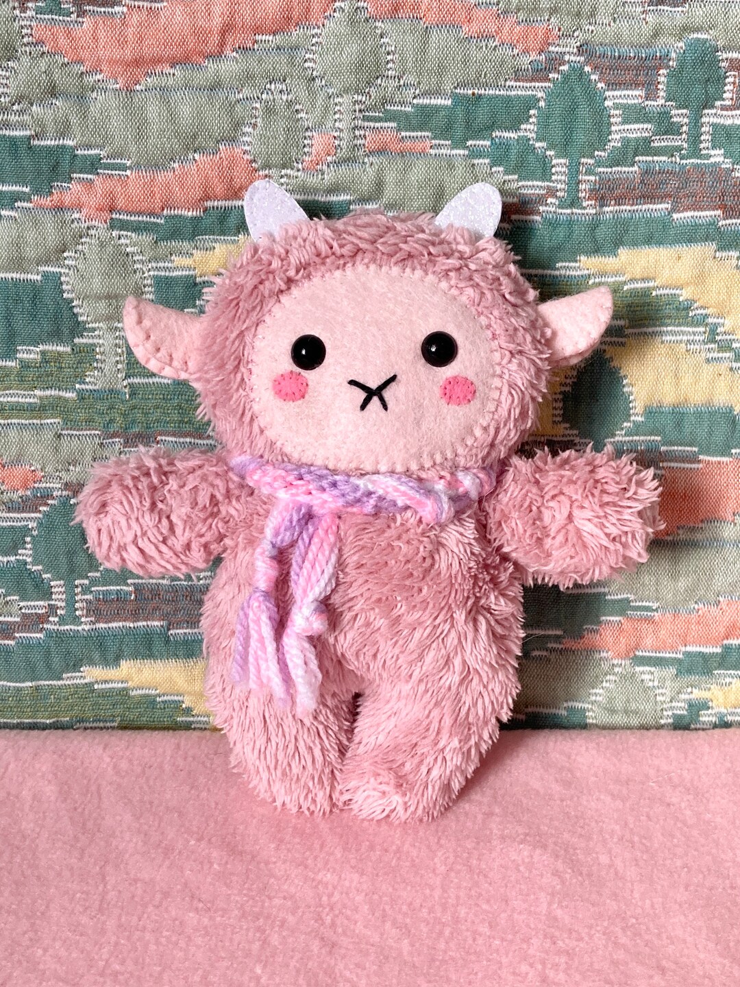 Furry Plush, Winter Sprite, Pink Fur, Faux Fur, Handmade Plushies, Cute ...
