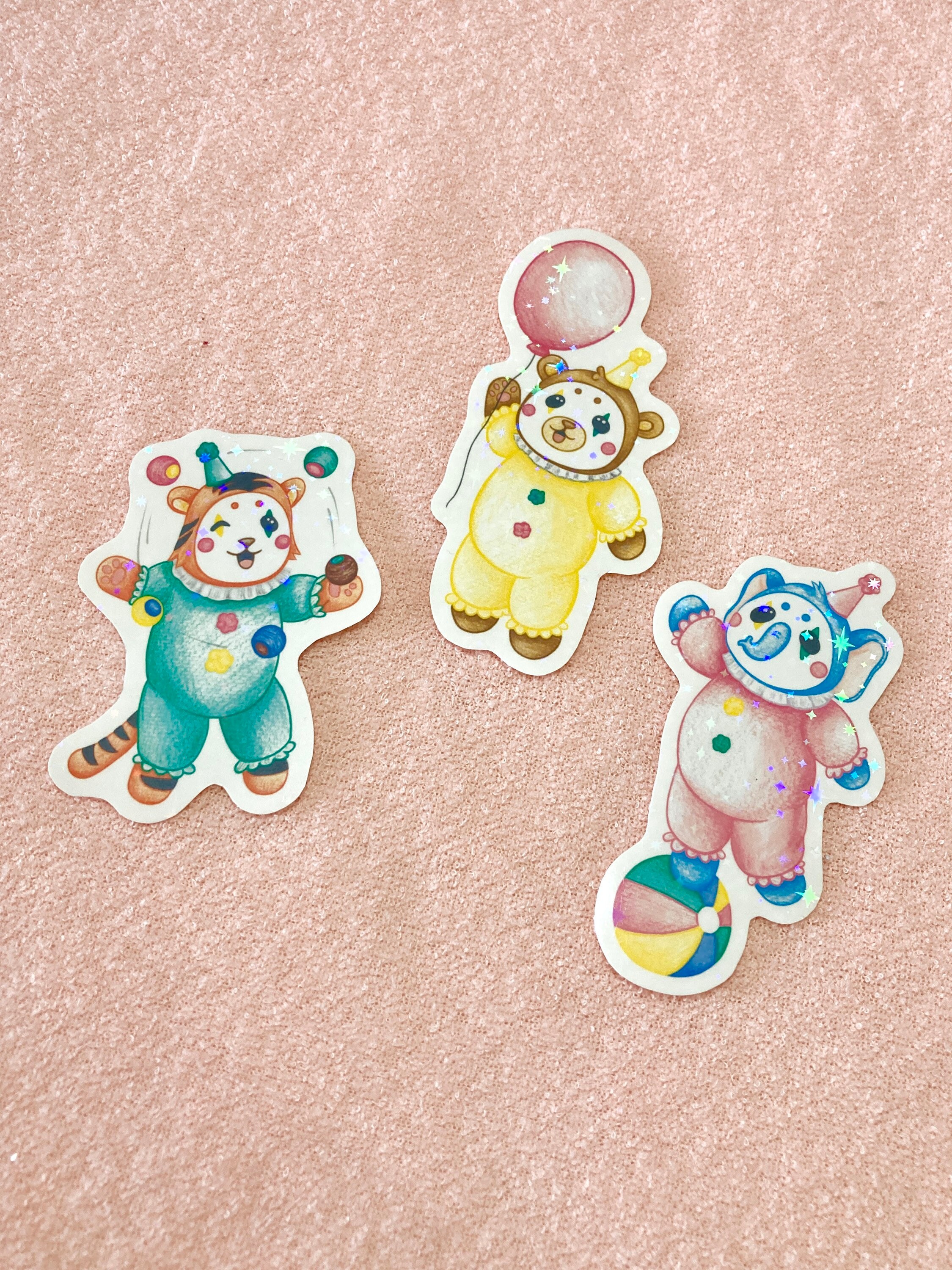 Cute Clown Sticker Vinyl Stickers 3 Inch Sticker Circus - Etsy