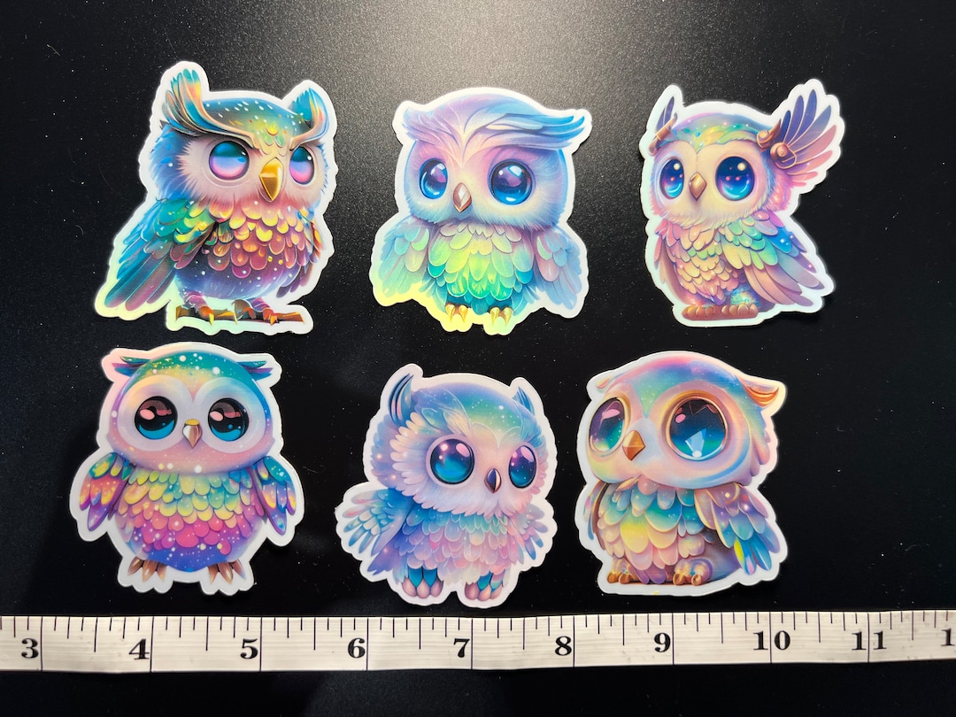 Holographic Owl Sticker | Owl Sticker Pack | Owl Sticker | Owl Wall ...