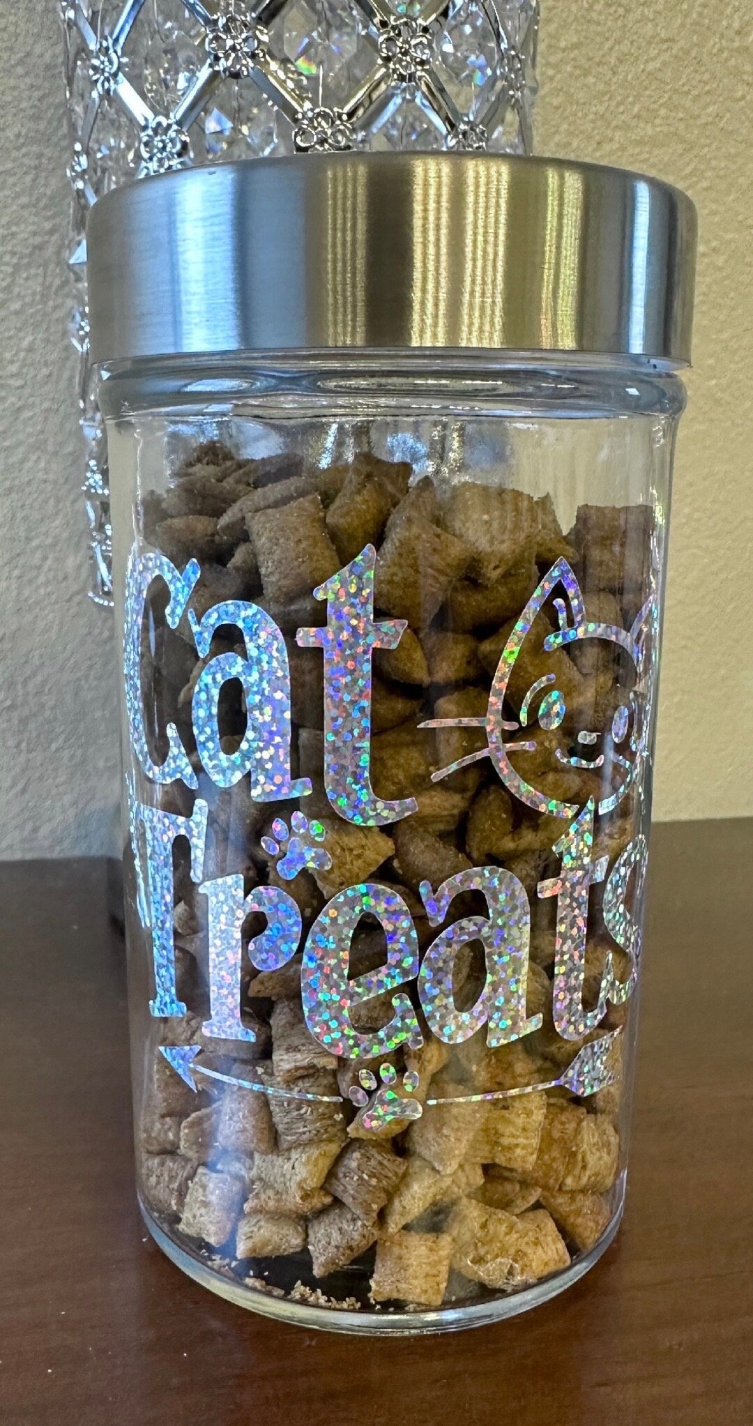 Cat Treat Jar - Vinyl Decal for Cat, Kitten, Kitty Treats Jar, Canister ...