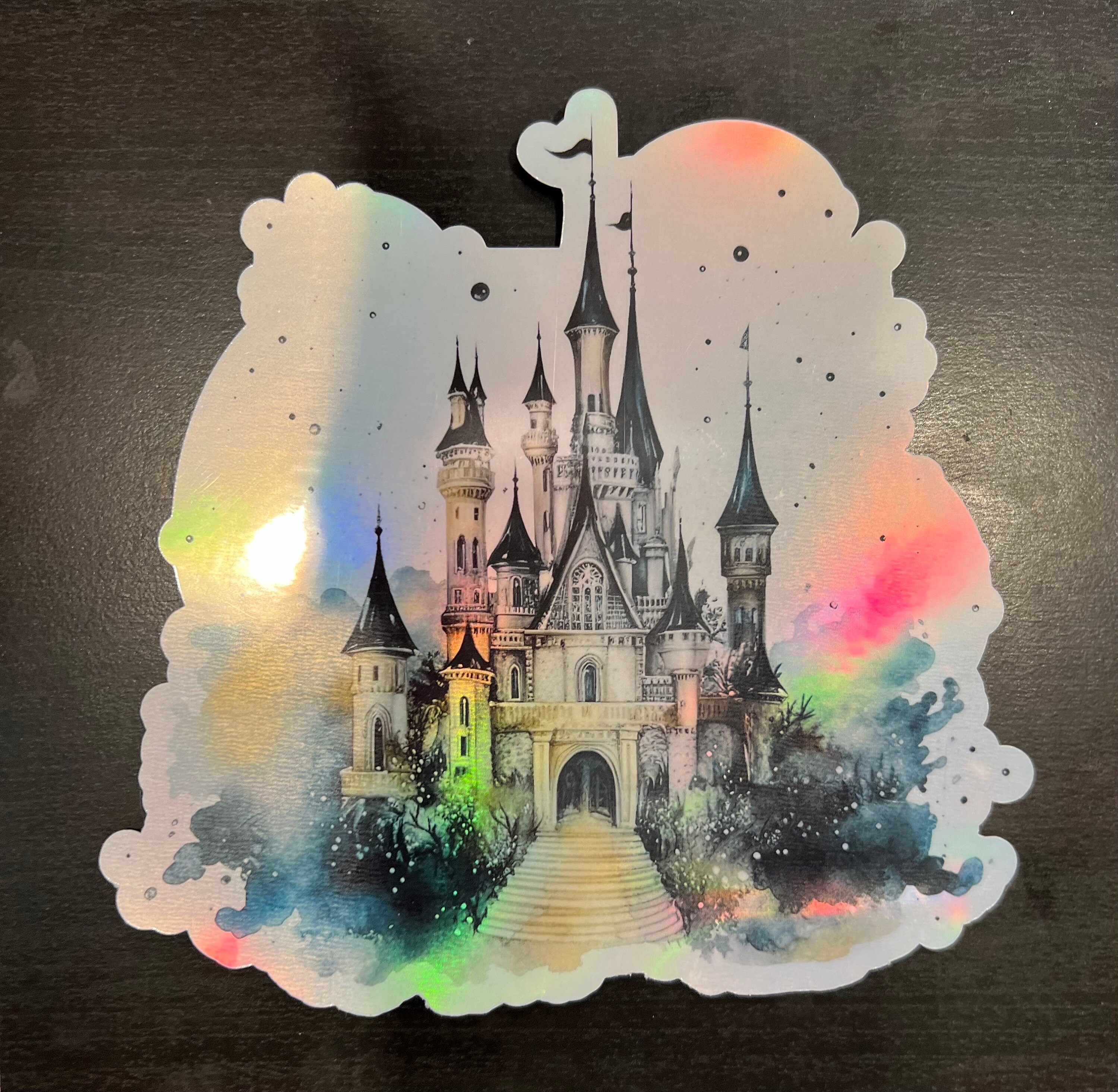 Holographic Castle Vinyl Sticker: Fantasy Art Decal - Etsy