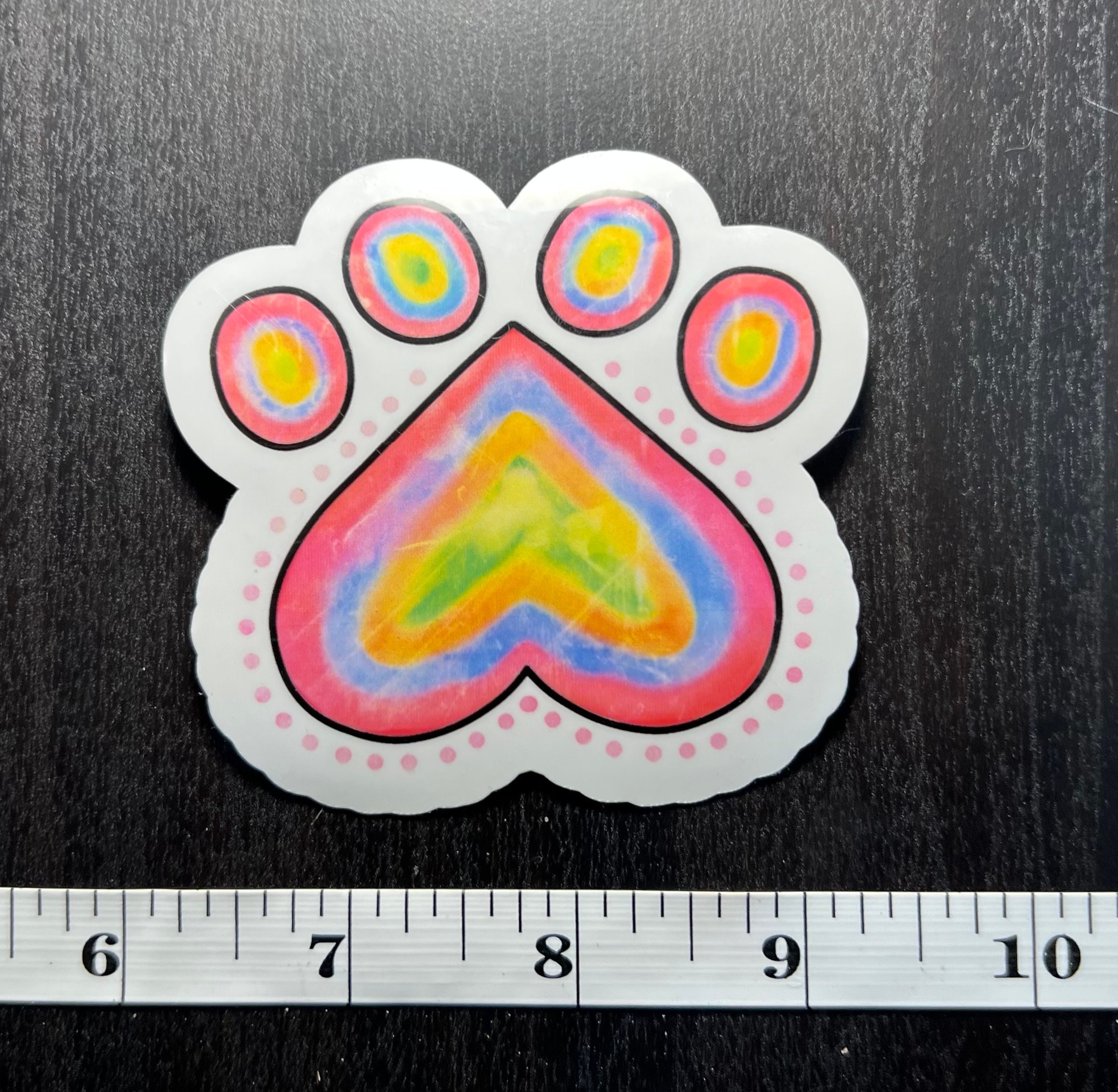 Holographic Paw Print Sticker | Small Paw Print Stickers | Vinyl ...