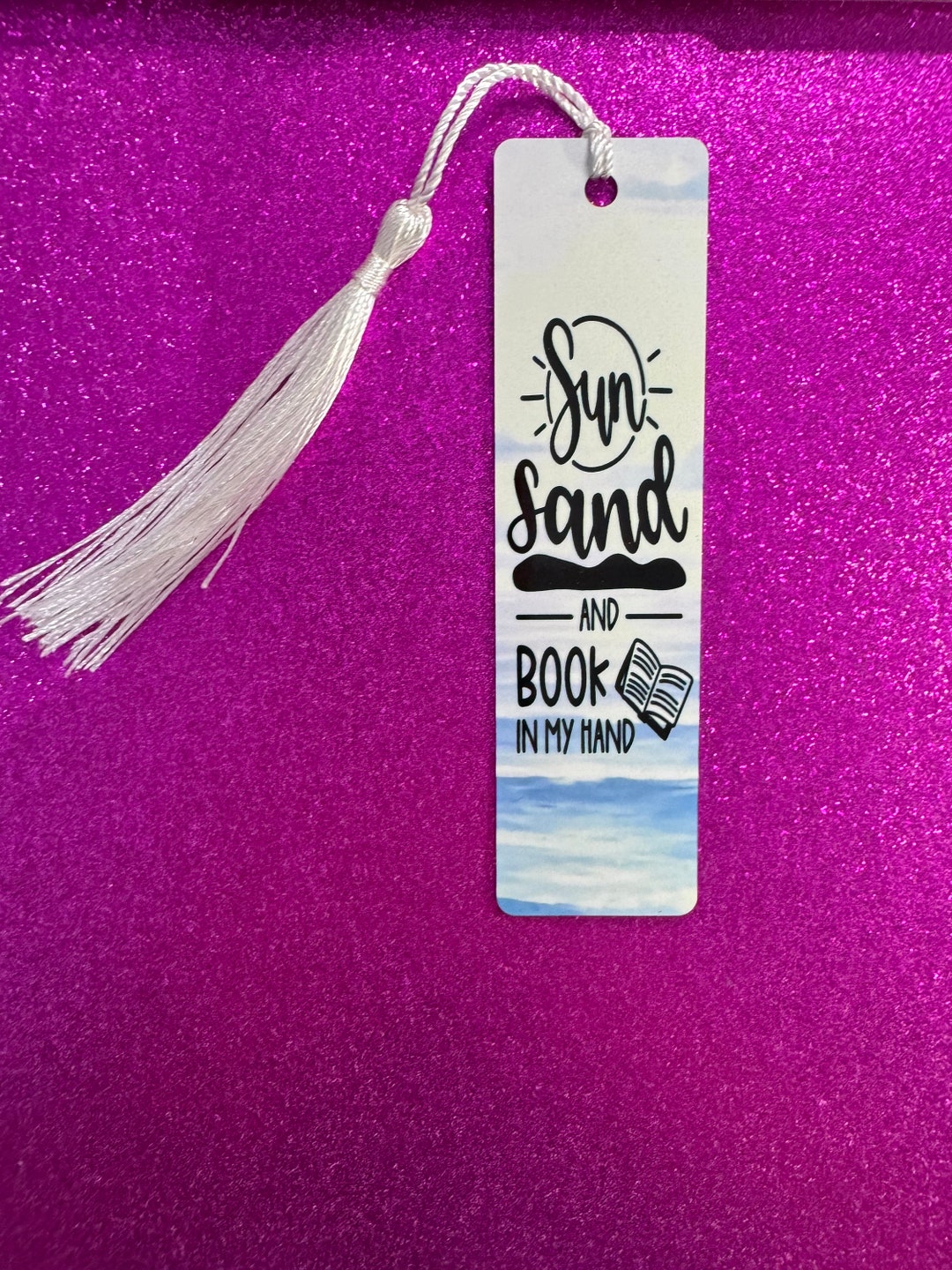 Sun, Sand & Book in My Hand Bookmark - Beach, Summer Reading, Vacation ...