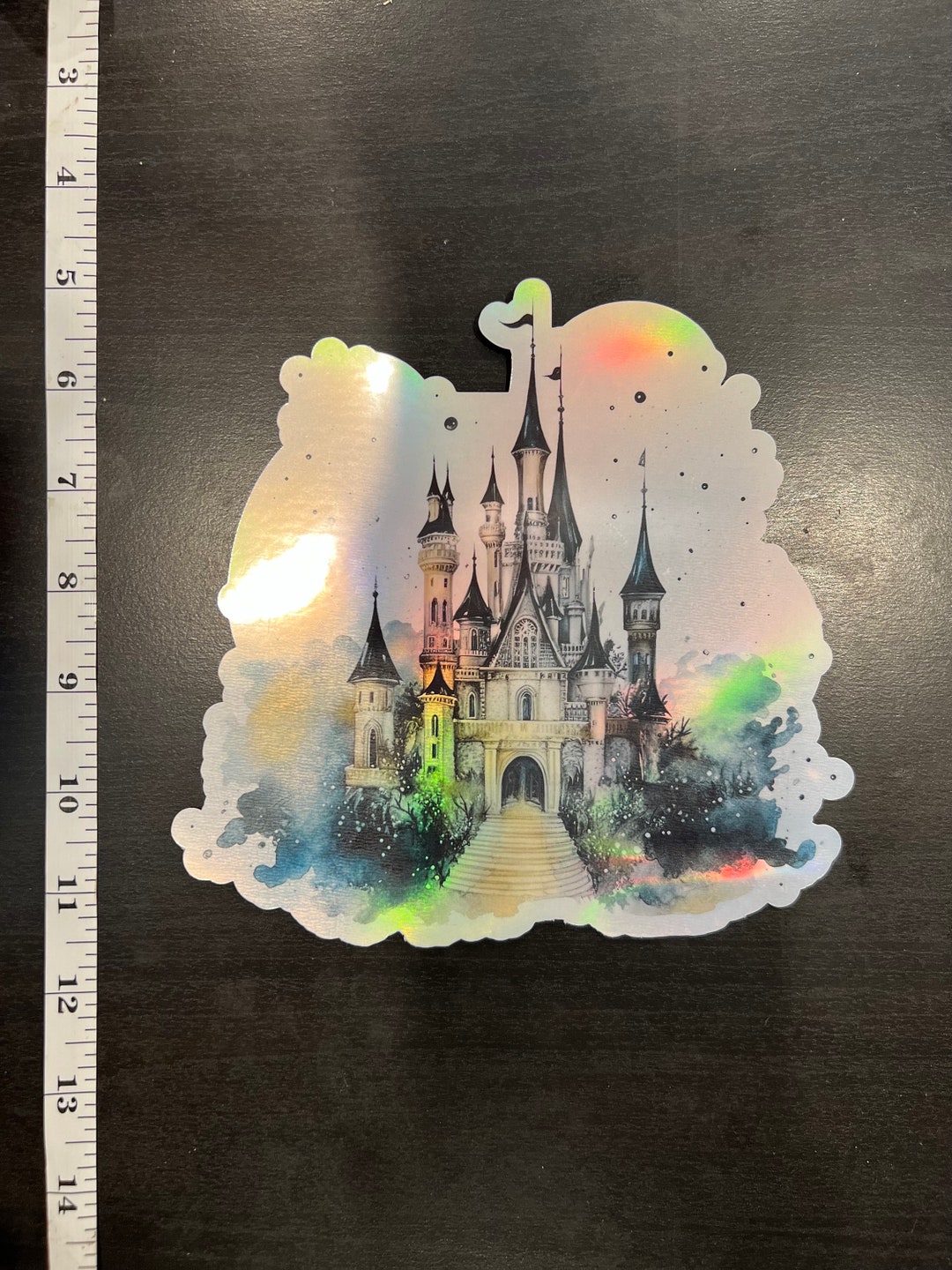 Holographic Castle Vinyl Sticker: Fantasy Art Decal - Etsy