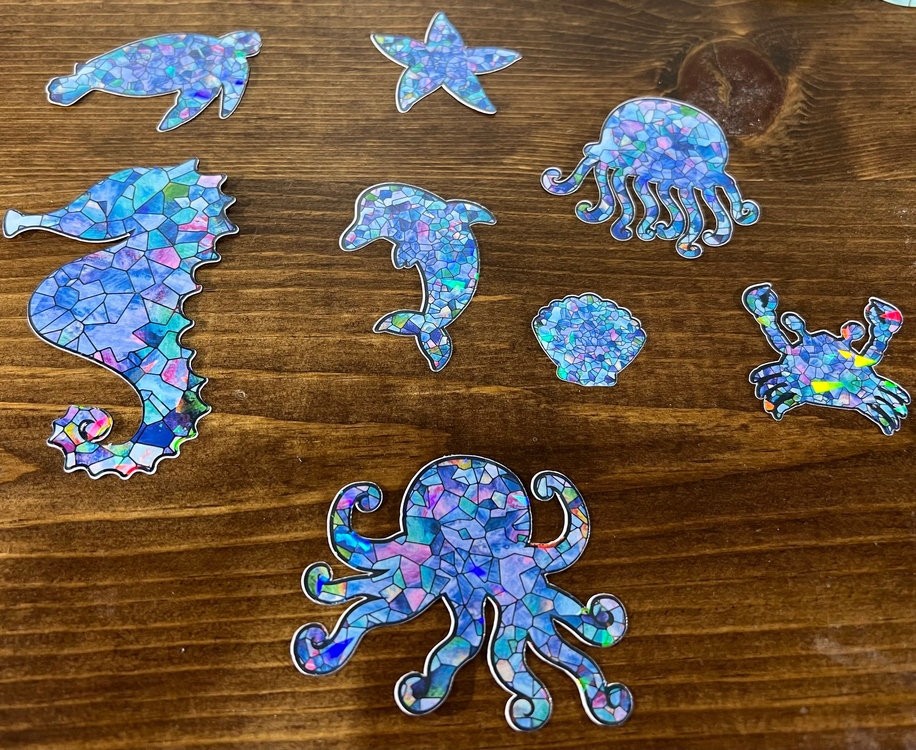 Sea Life Stickers Marine Life Stickers Ocean Life Stickers Jellyfish ...