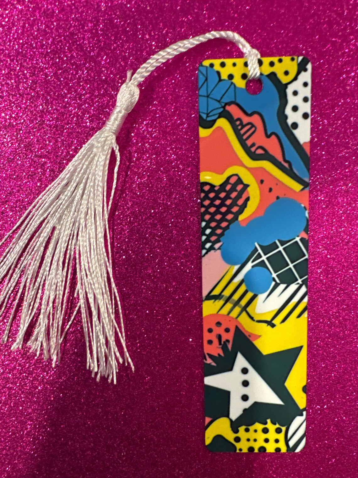 Personalized Pop Art Bookmark: Aluminum Comic Book Theme With Tassel - Etsy