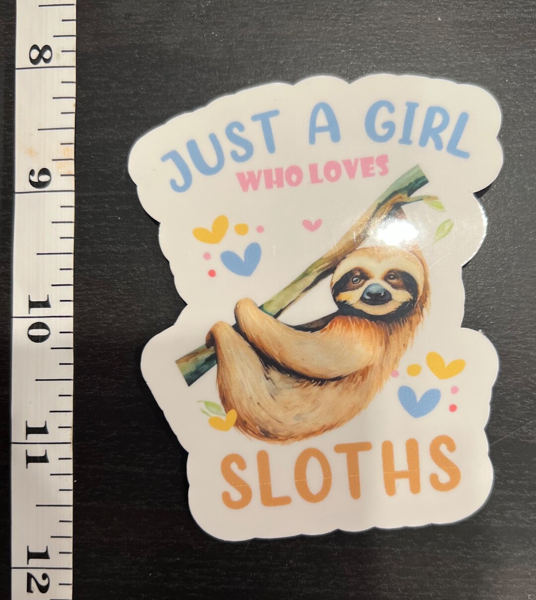 Just A Girl Who Loves Slothes | Cute Waterproof Sloth Decal | Sloth ...