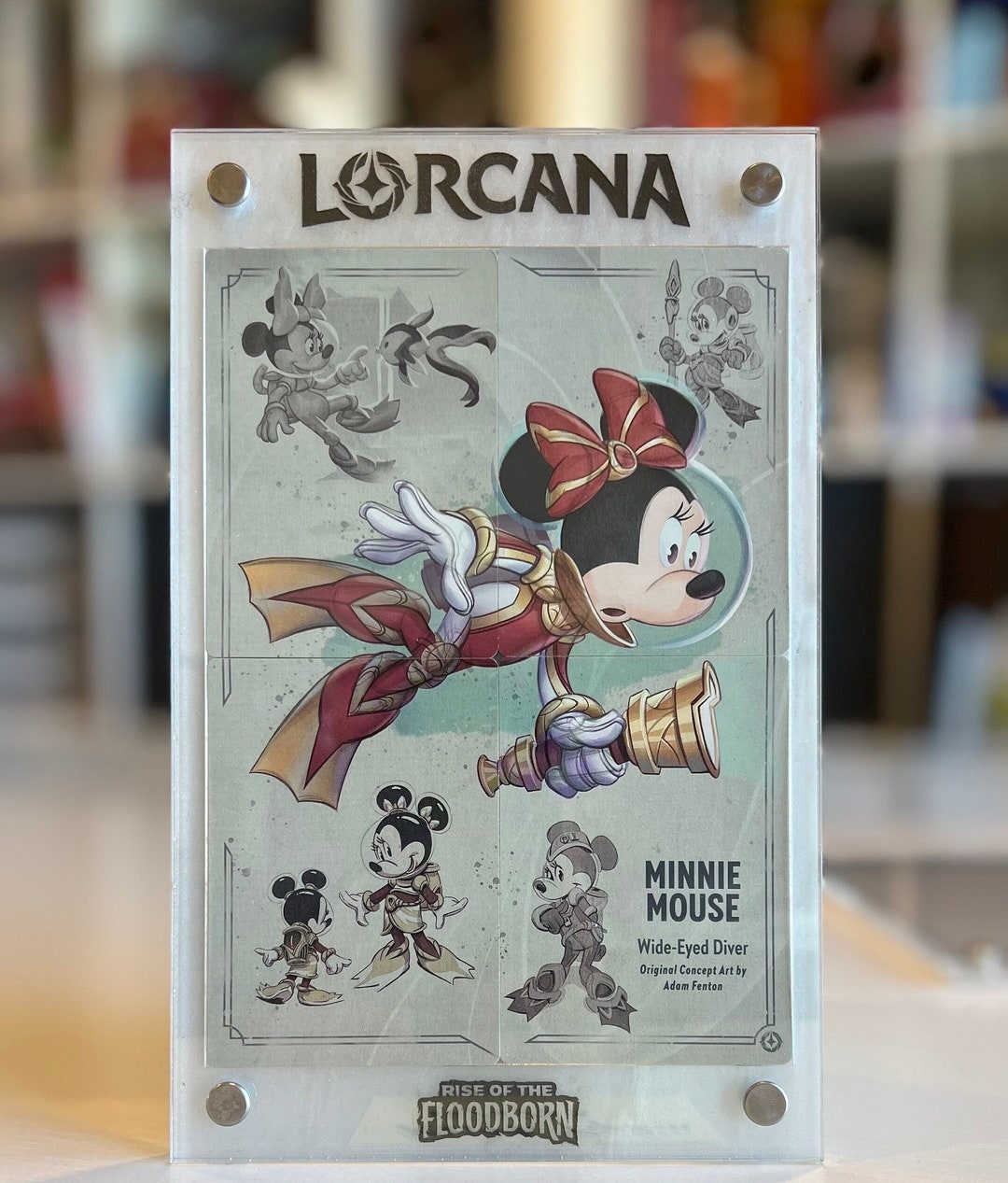 Lorcana Puzzle Card Frame - Floodborn - Minnie Diver Mouse - Set 2 - Etsy