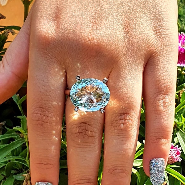 Large Diamond Ring - Etsy