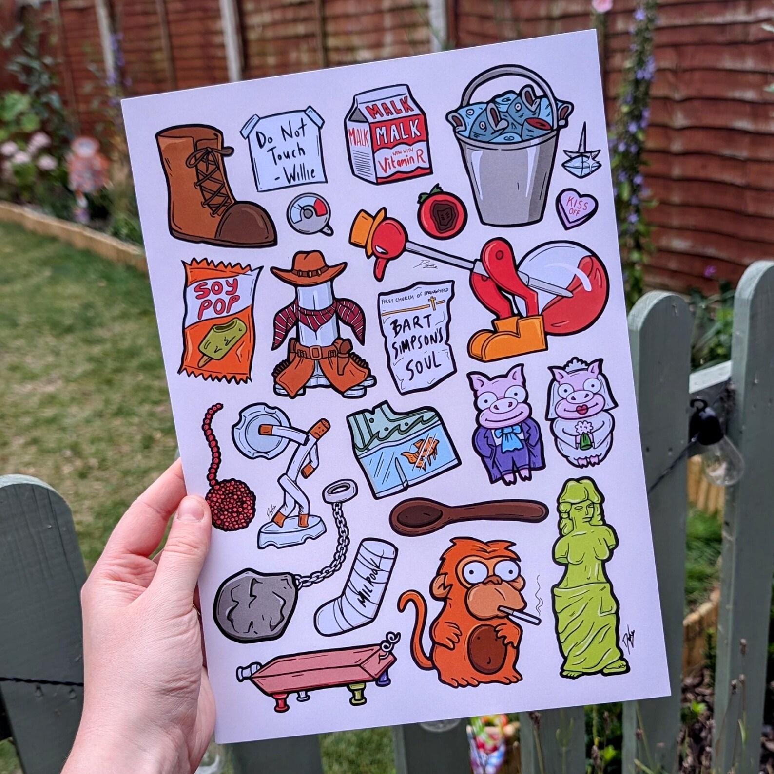 The Simpsons Obscure Objects Print | Poster | Illustration Print Wall ...