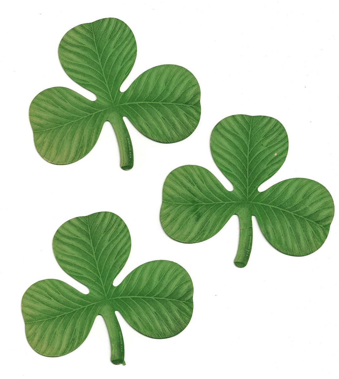 Rare 1920s Vintage Dennison Shamrock Cut Outs, Set of 3, St. Patrick's ...