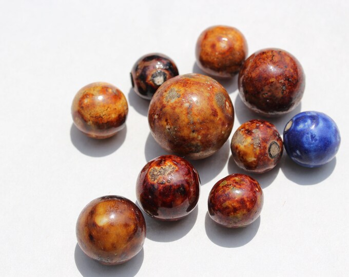 Antique German Bennington Clay Marbles 1800s Vintage Victorian Era - Etsy