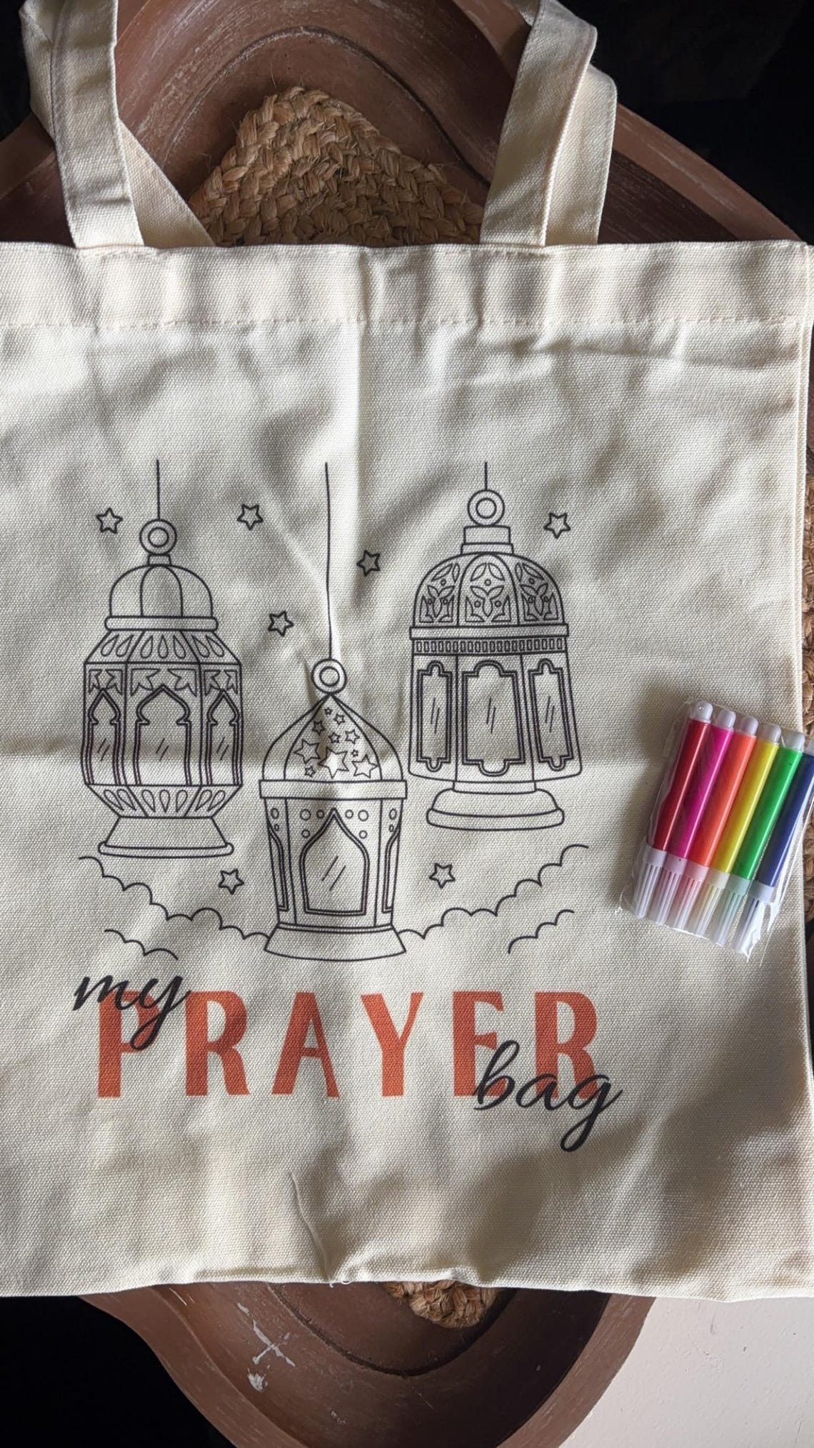 My Prayer Bag – Islamic Tote Bag for Prayer Mat, Muslim Gift for ...