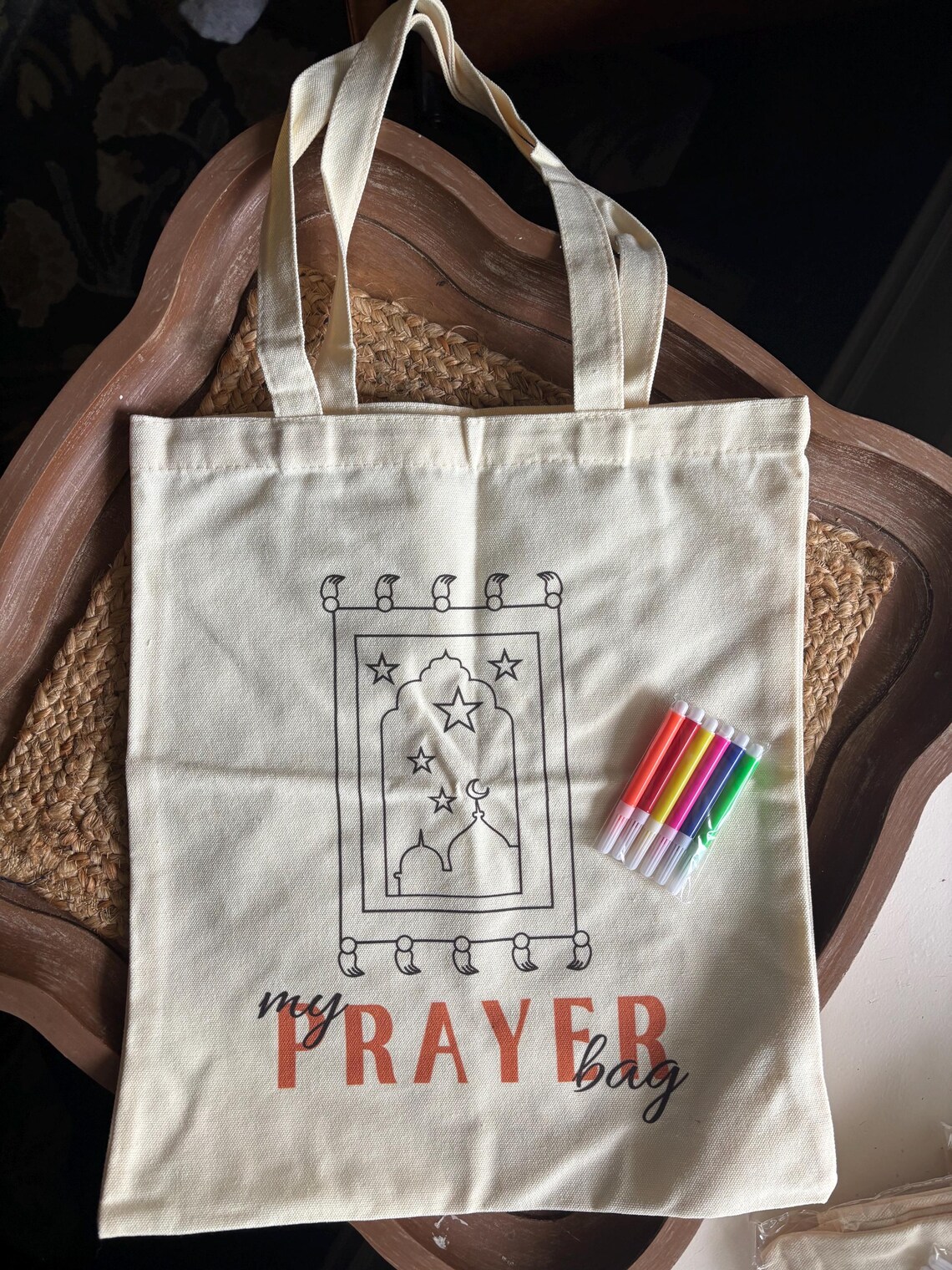 My Prayer Bag – Islamic Tote Bag for Prayer Mat, Muslim Gift for ...