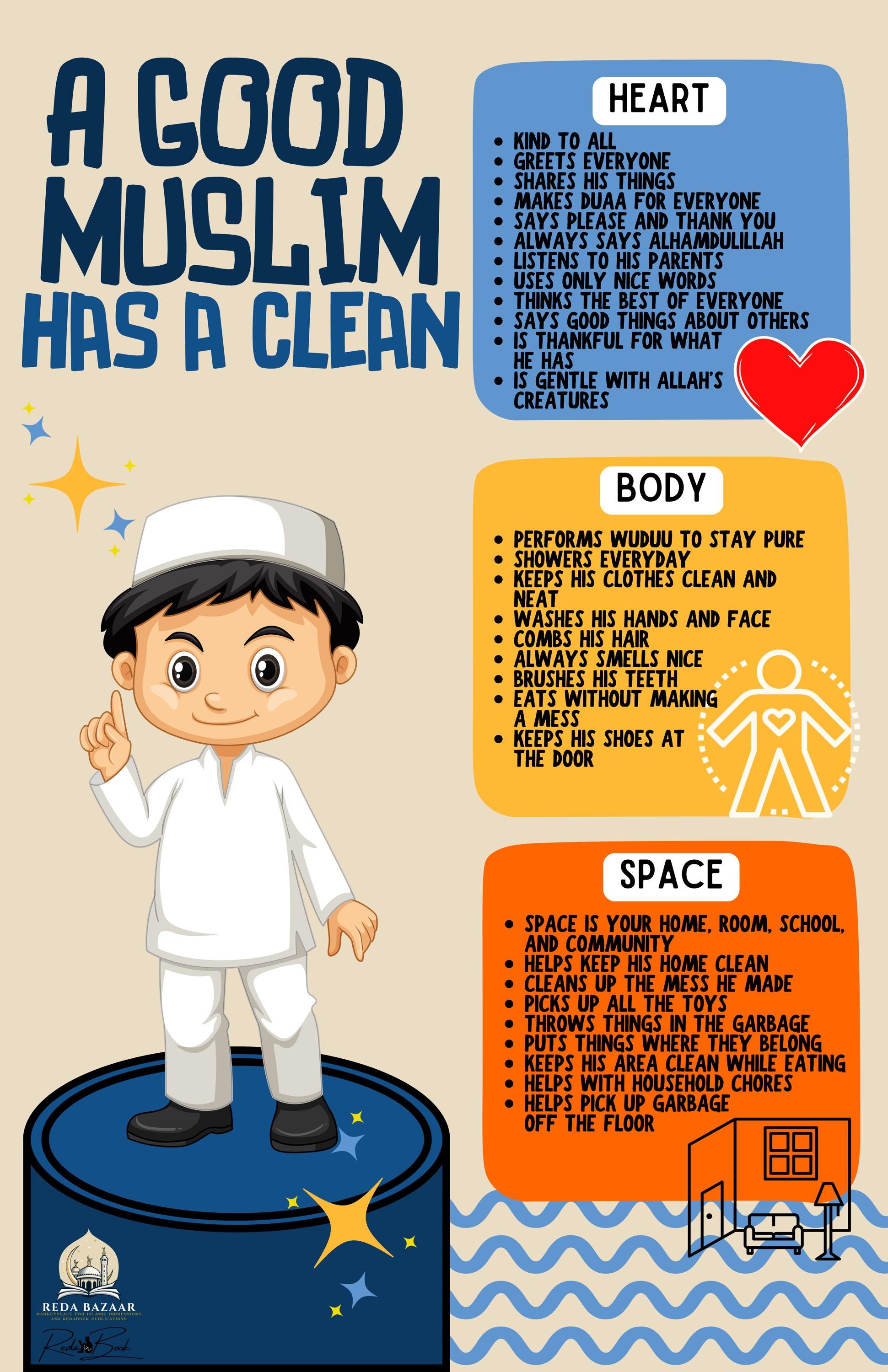 A Good Muslim / A Good Muslimah Poster – Islamic Wall Art for Kids ...
