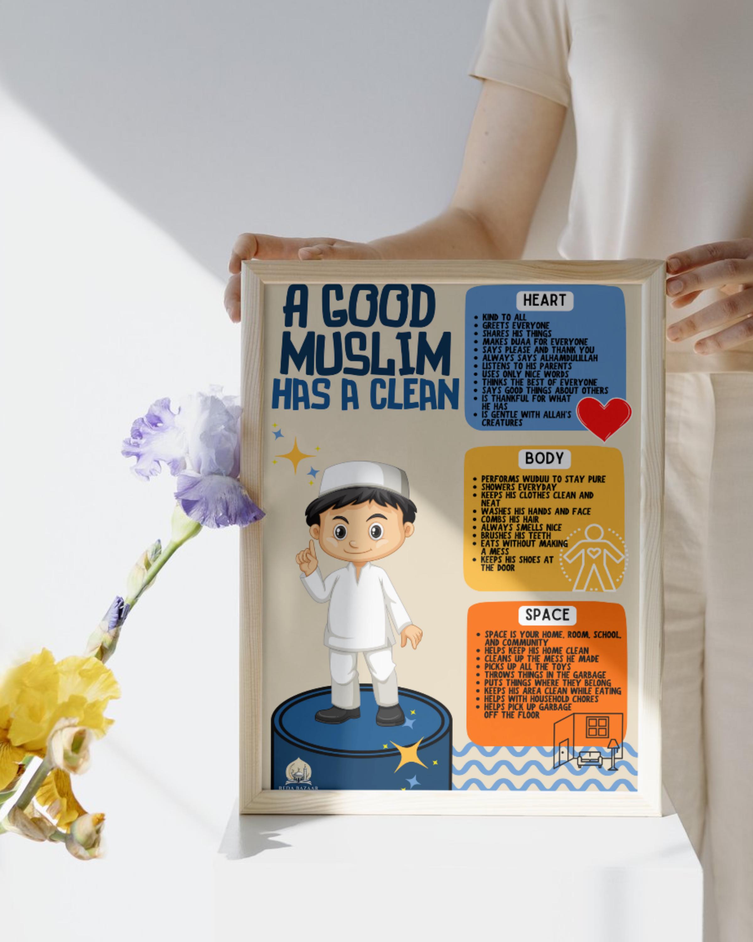 A Good Muslim / A Good Muslimah Poster – Islamic Wall Art for Kids ...