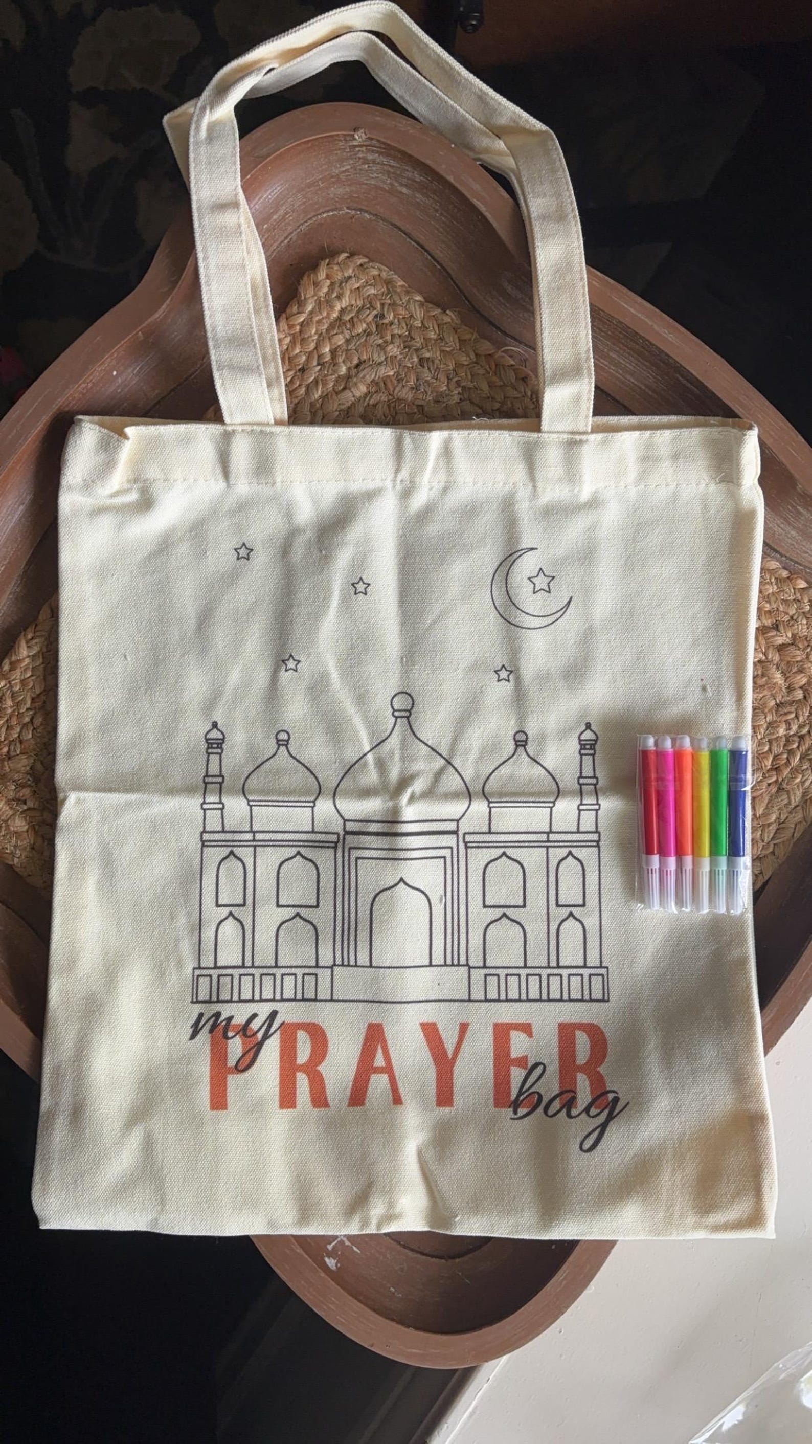 My Prayer Bag – Islamic Tote Bag for Prayer Mat, Muslim Gift for ...