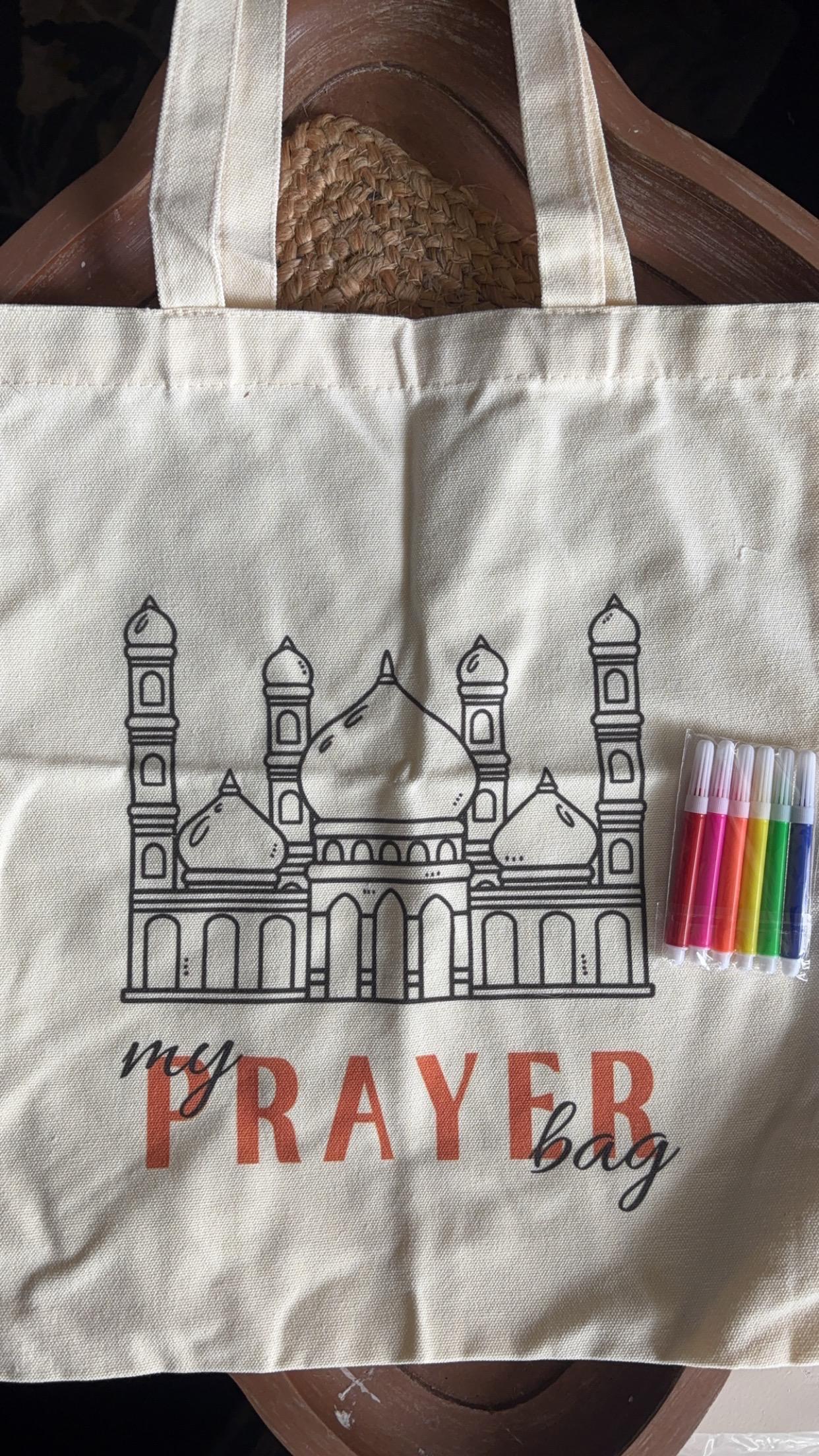 My Prayer Bag – Islamic Tote Bag for Prayer Mat, Muslim Gift for ...
