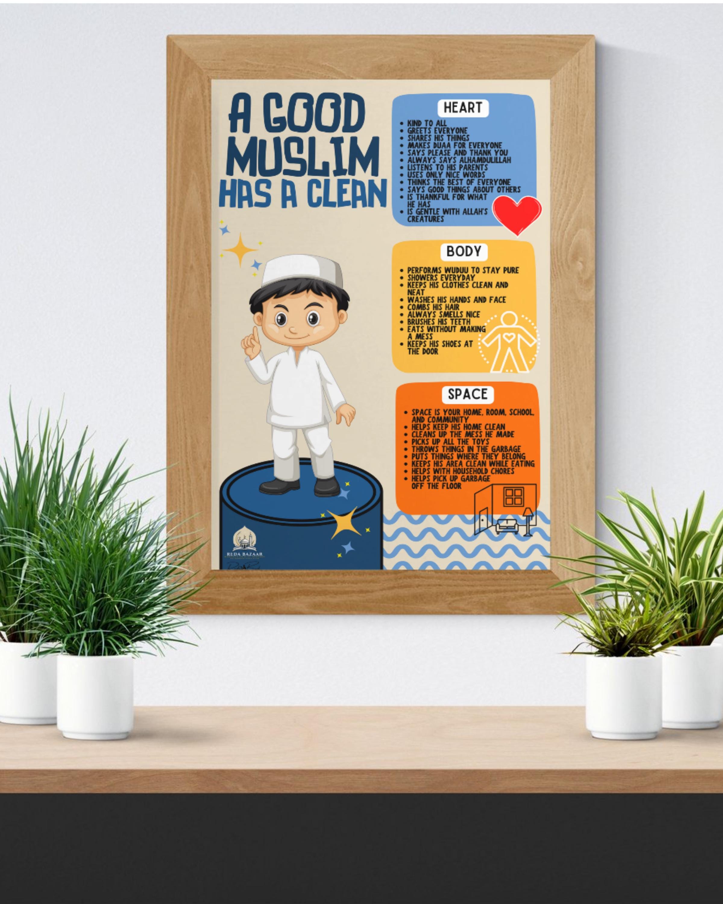 A Good Muslim / A Good Muslimah Poster – Islamic Wall Art for Kids ...