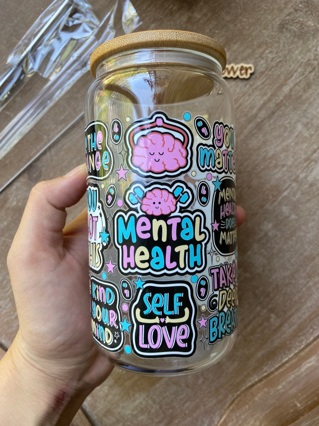 Mental Health Iced Coffee Cup, Mental Health Iced Coffee Tumbler With ...