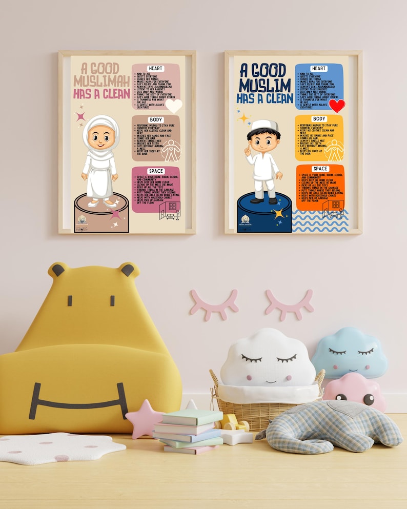 A Good Muslim / A Good Muslimah Poster – Islamic Wall Art for Kids ...