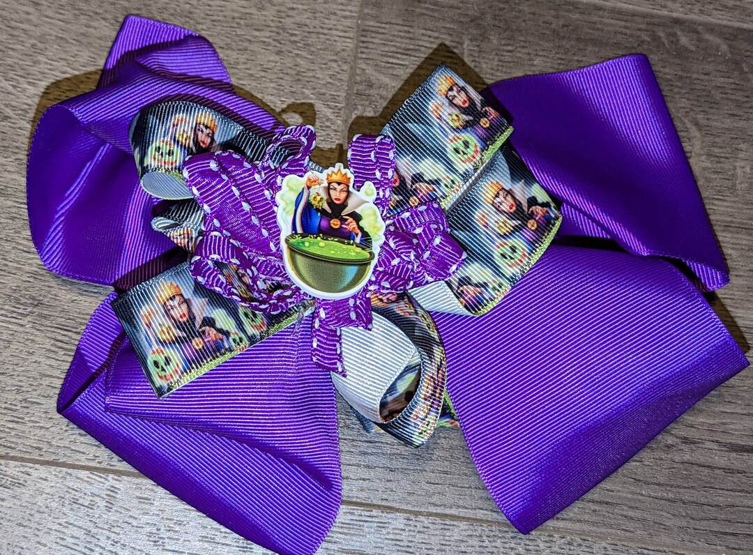 Evil Queen Inspired Hairbow, Evil Queen Inspired, Halloween, Hairbows ...