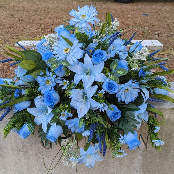 Headstone Saddle Arrangement - Etsy