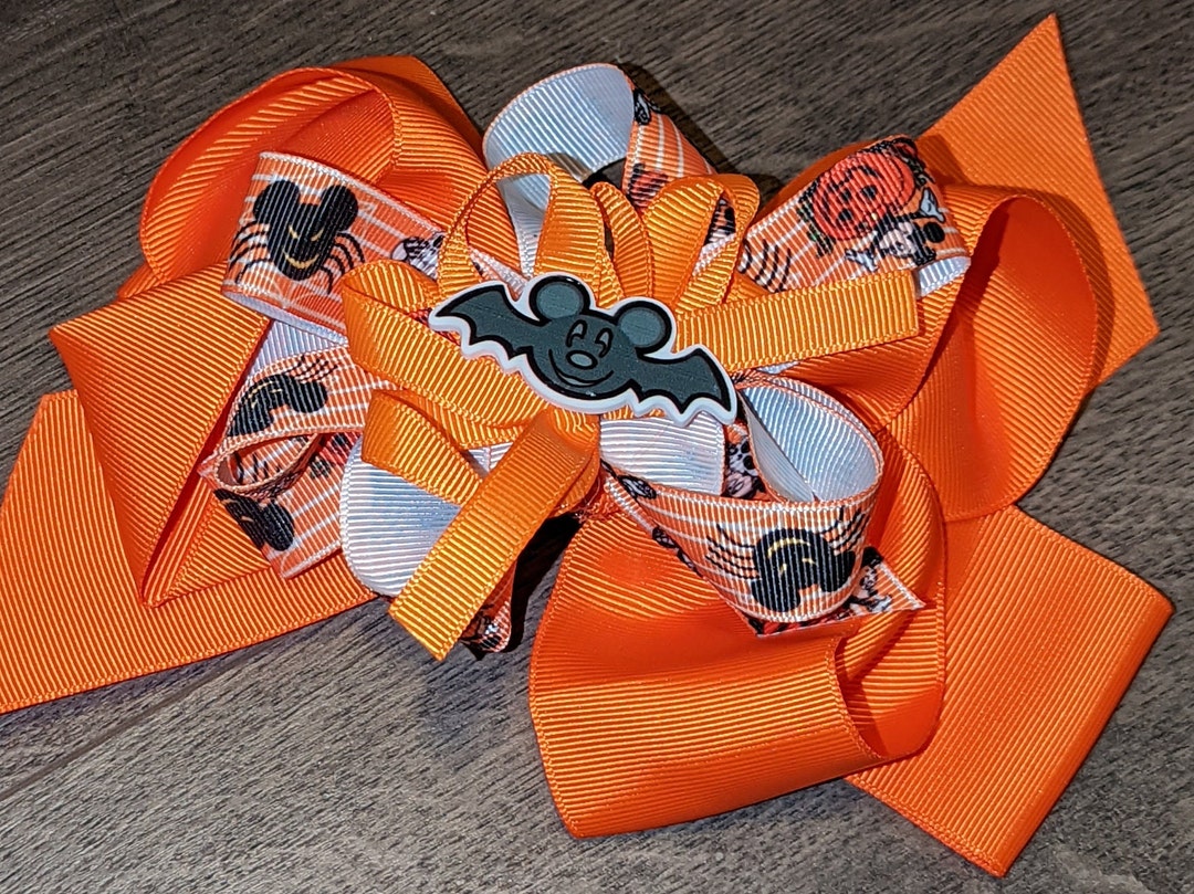 Mickey Mouse Bat Inspired Bow Mickey Mouse Inpsired Bow Bat Bow Mouse Bow Hairbows