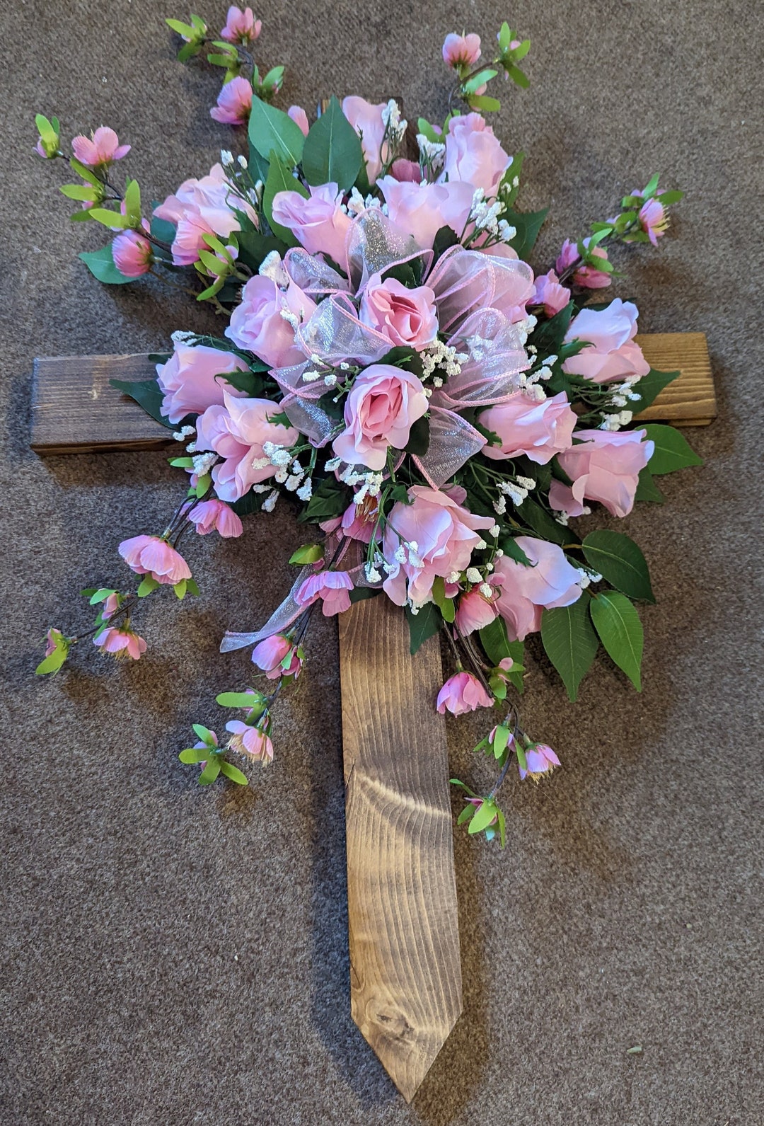 Cemetery Cross, Wooden Cross, Cemetery Flowers, Cross, Mother's Day ...