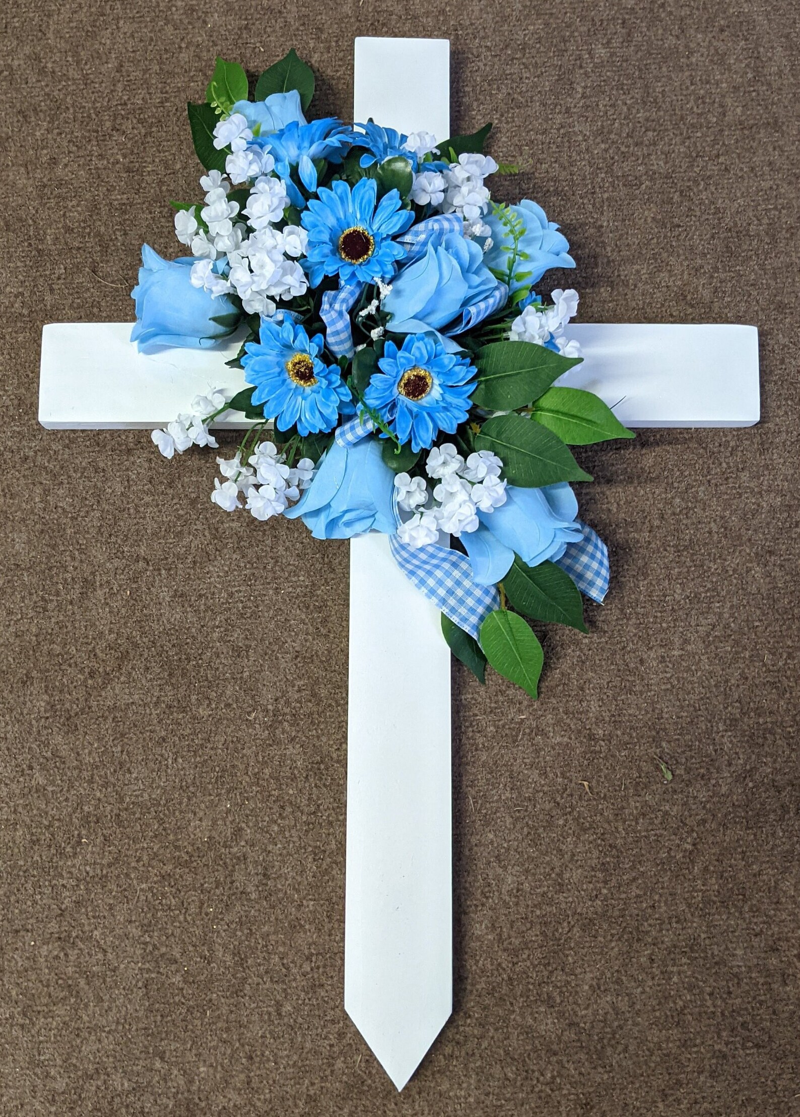 Cemetery Flowers Cemetery Cross Wooden Cross Memorial - Etsy