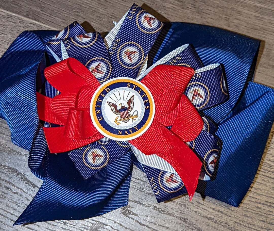 United States Navy Hairbow, Navy Hairbow, Military Hairbow, Navy Bows ...