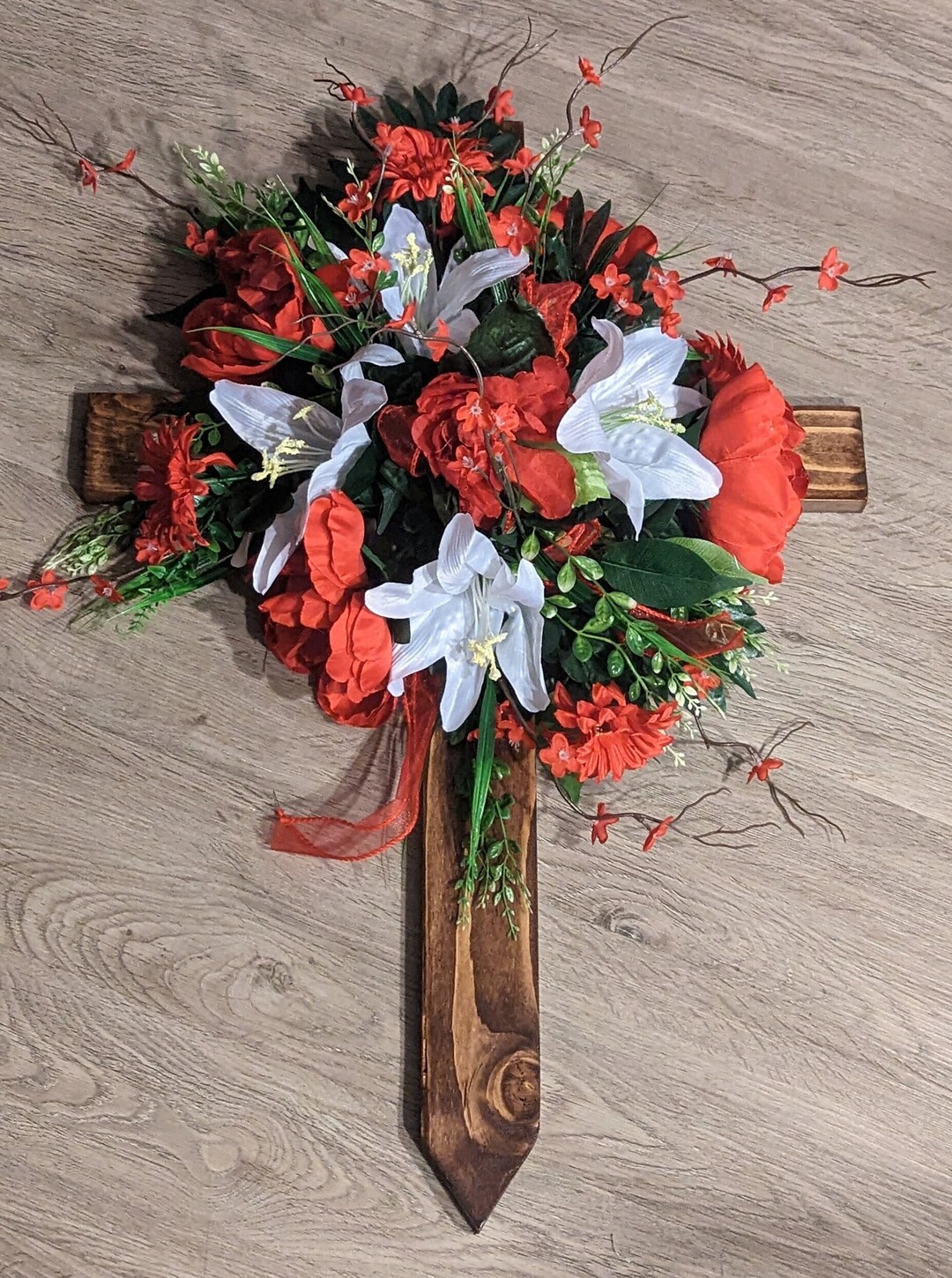 Cemetery Cross, Cemetery Flowers, Cross, Wooden Cross, Easter, Mothers ...