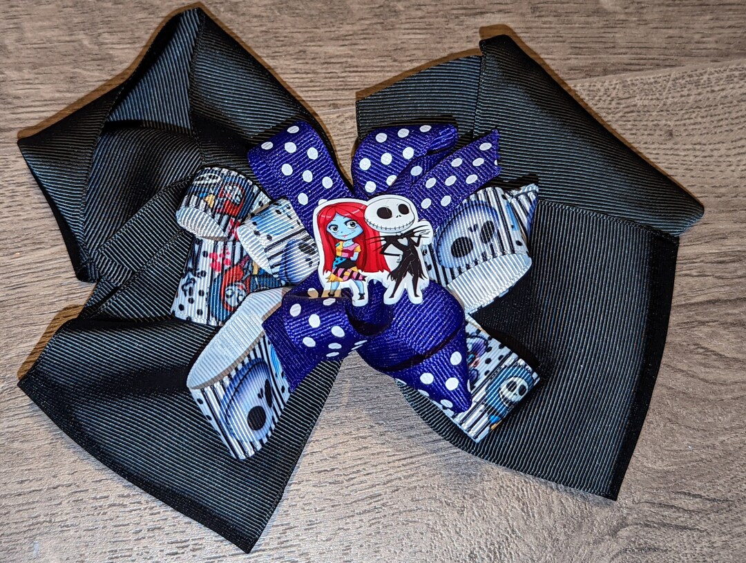 Disney Inspired Nightmare Before Christmas Hair Bow Jack and - Etsy