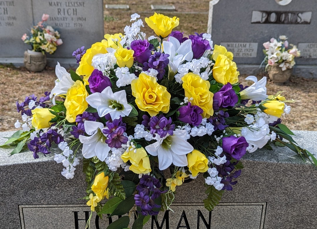 Cemetery Saddle, Flower Saddles, Cemetery Flowers, Grave Decoations ...