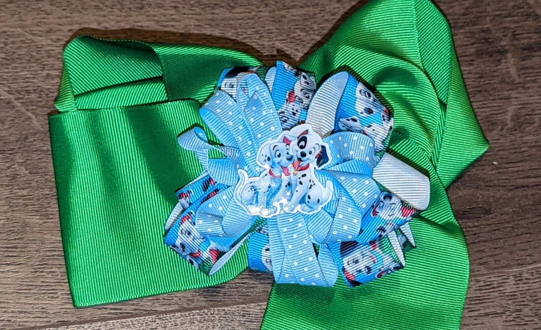 101 Dalmatians Inspired Hairbow, Hairbow, Dog Bows, Dalmatian Inspired ...