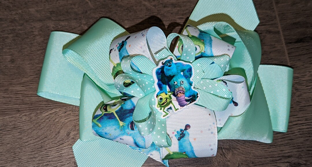 Monsters Inc Inspired Hair Bow, Hair Bows, Disney Inspired Hair Bow ...