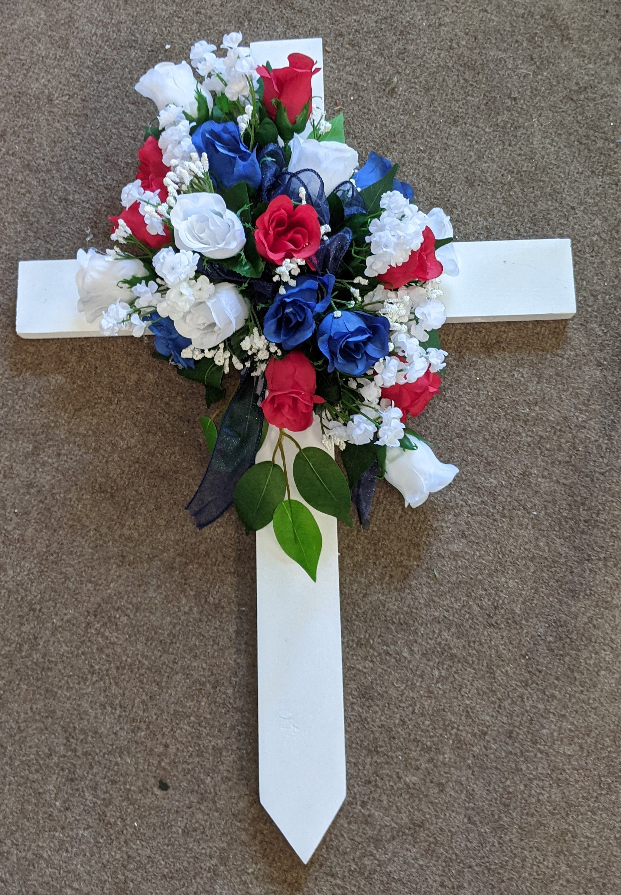 Cemetery Flowers, Cemetery Cross, Wooden Cross, Memorial Cross, Mothers ...
