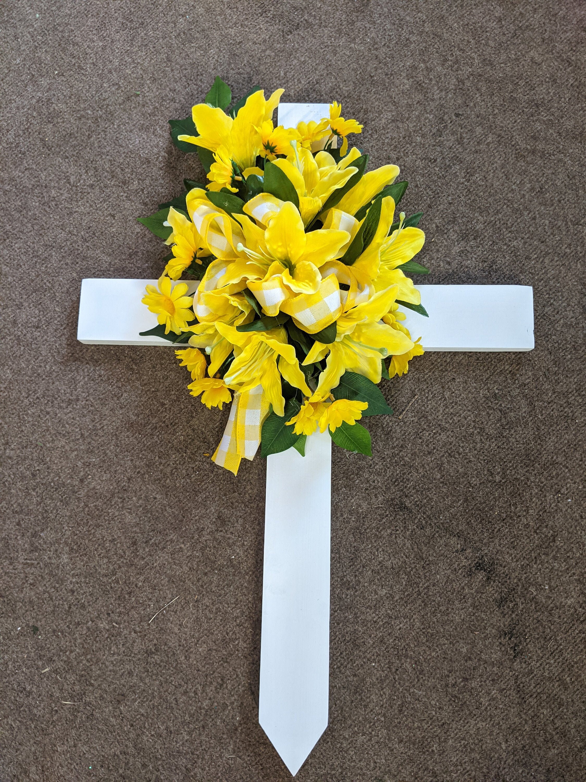 Cemetery Flowers Cemetery Cross Wooden Cross Memorial | Etsy