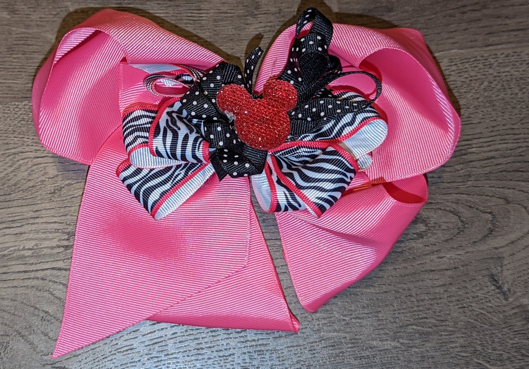 Minnie Mouse Inspired Hairbow, Mouse Bow, Hairbow, Minnie Inspired ...