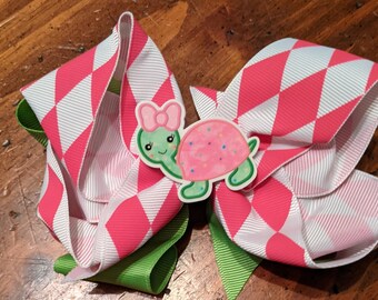Turtle Hair Bow | Etsy