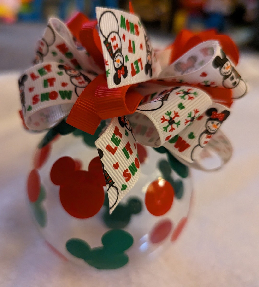 Mickey Mouse Inspired Christmas Ornaments, Mouse Ornaments, Christmas ...