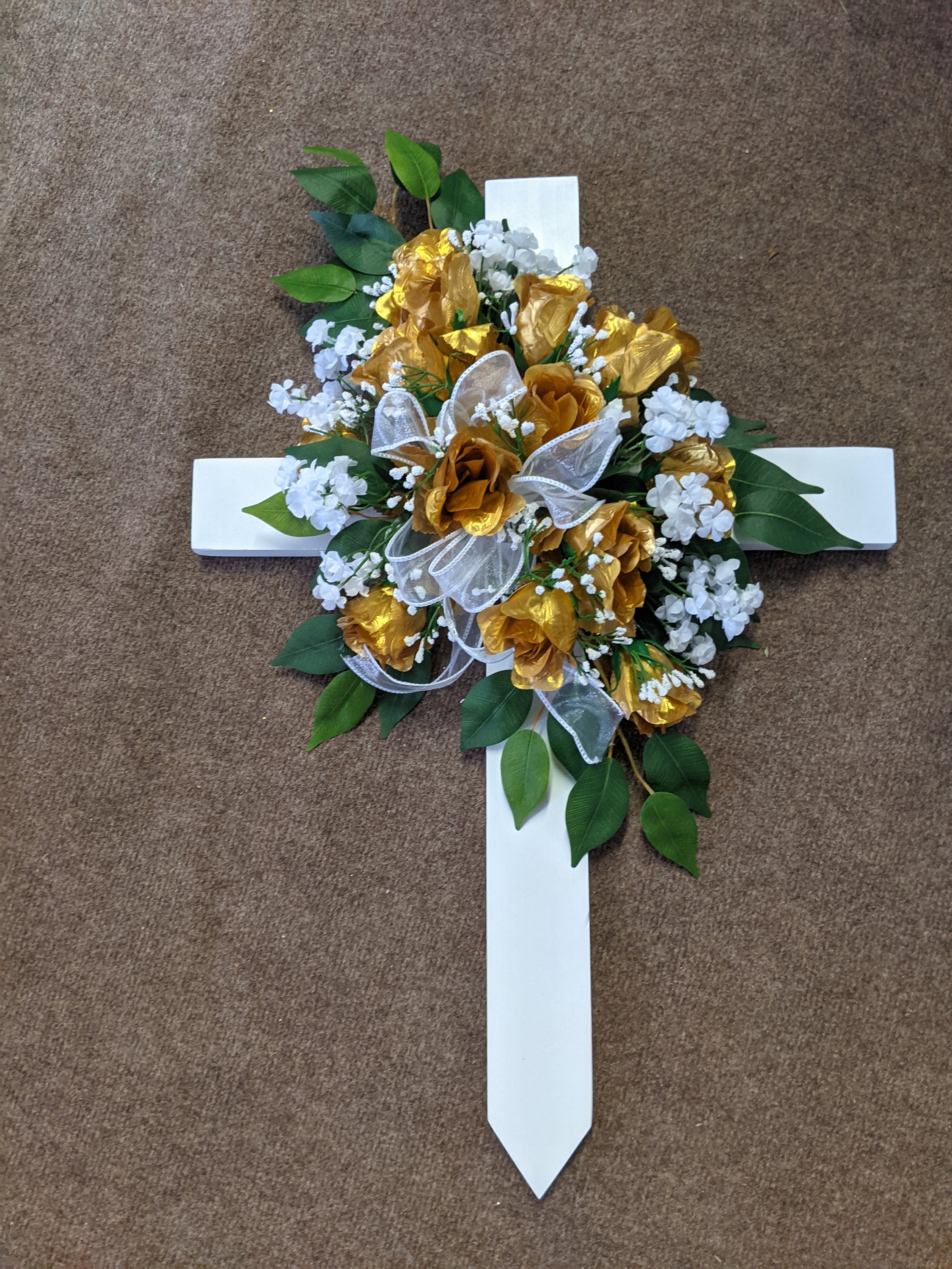 Cemetery Flowers, Cemetery Cross, Wooden Cross, Memorial Cross, Mothers ...