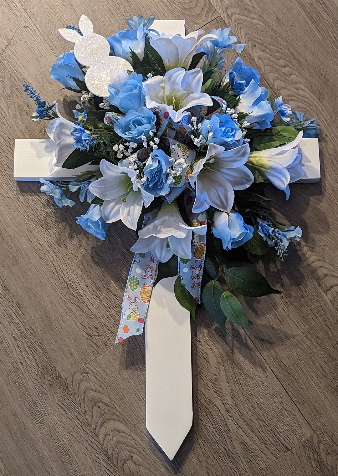 Easter Cross, Easter, Easter Cemetery Flowers, Cemetery Flowers ...