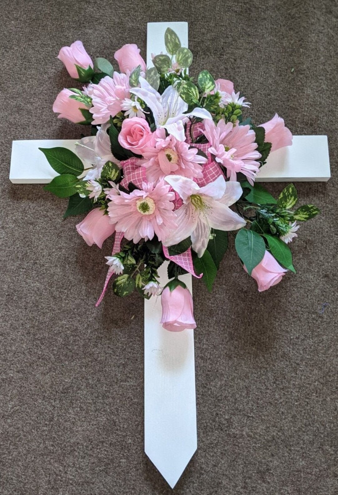 Cemetery Flowers, Cemetery Cross, Wooden Cross, Memorial Cross, Mother ...