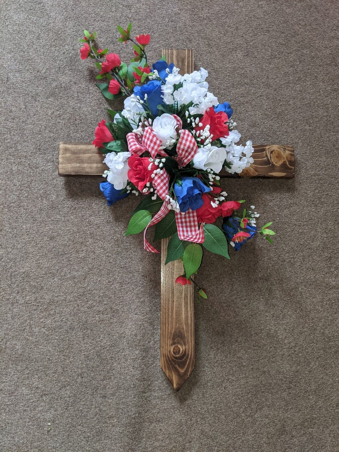 Cemetery Flowers, Cemetery Cross, Wooden Cross, Memorial Cross, Mothers ...