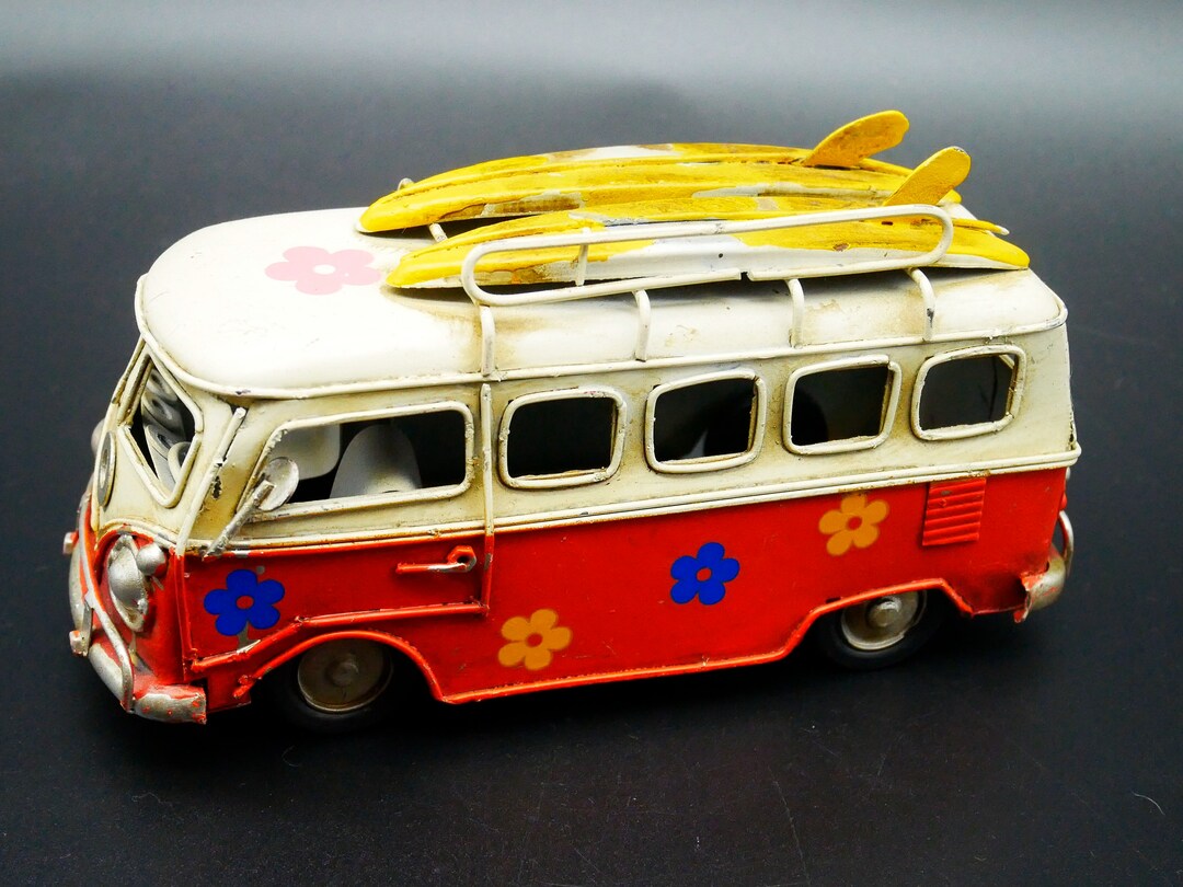 Vintage Volkswagen Camper Van Model - Handmade Metal Collectible VW ...