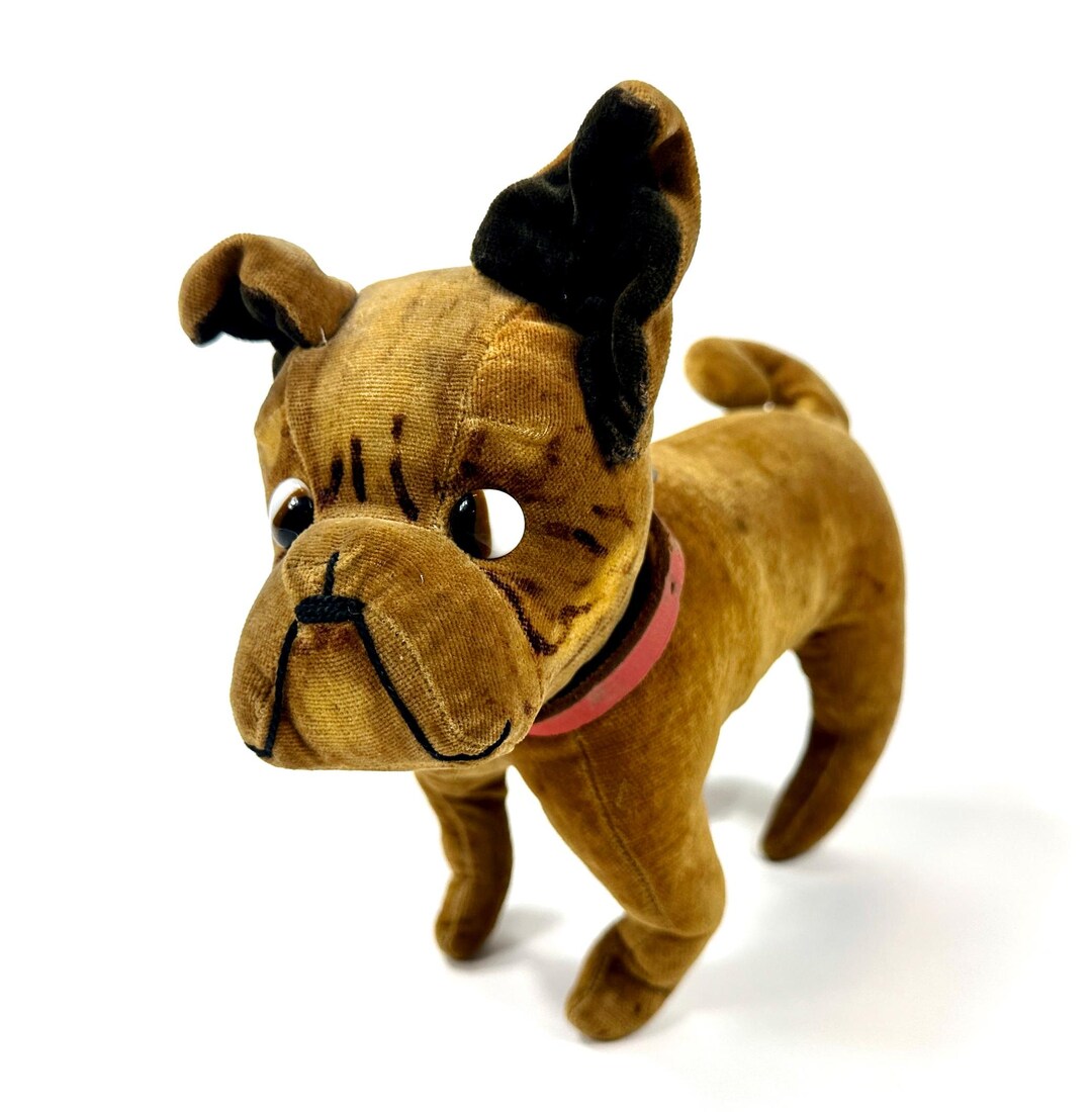RARE Vintage Toy Puppy Dog Antique 1920s Velvet Bulldog Frenchie - Etsy