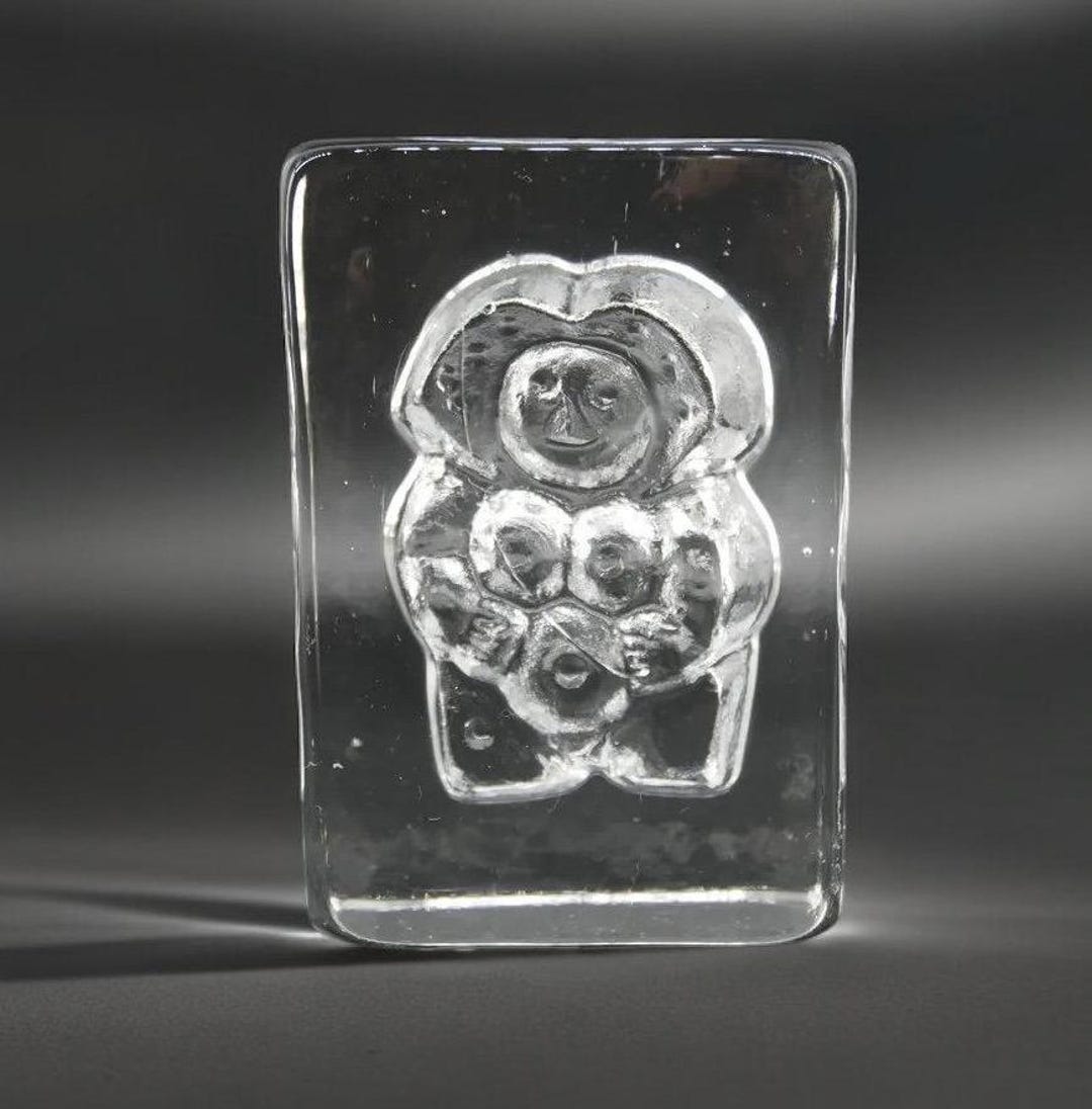 Vintage Scandinavian Design Glass Paperweight - Figurine Sculpture by ...