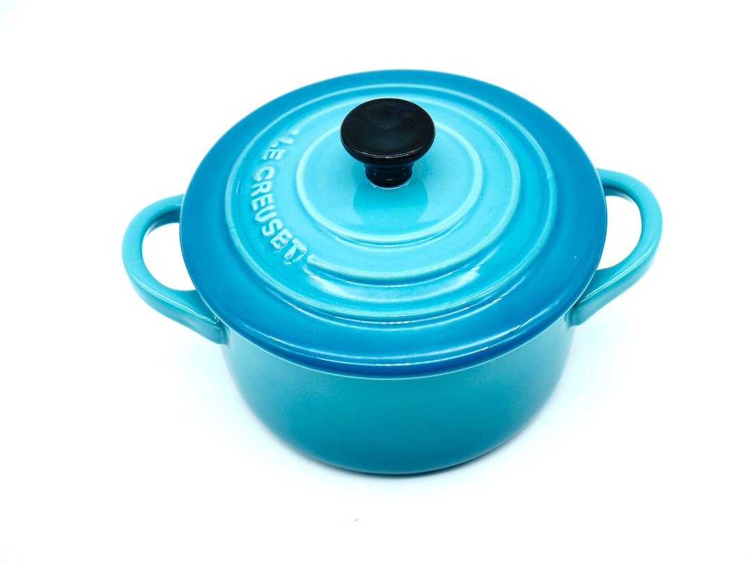 Le Creuset Stoneware Small Round Lidded Casserole, 0.25L, Teal Blue ...