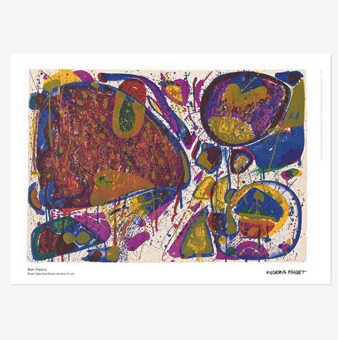 Sam Francis 'bright Jade Gold Ghost' Museum Poster (70x50 Cm) - Etsy